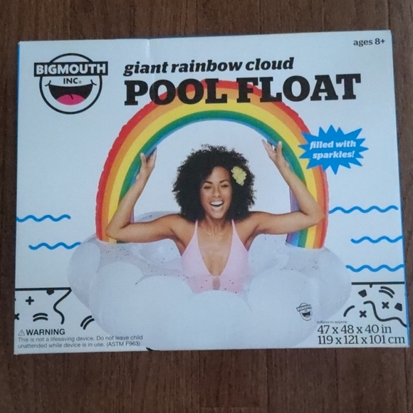 Bigmouth | Swim | Bigmouth Giant Rainbow Cloud Pool Float New | Poshmark